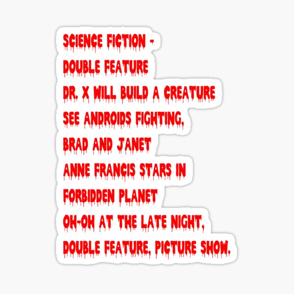 "Science Fiction-Double Feature" Sticker for Sale by mbswiatek | Redbubble