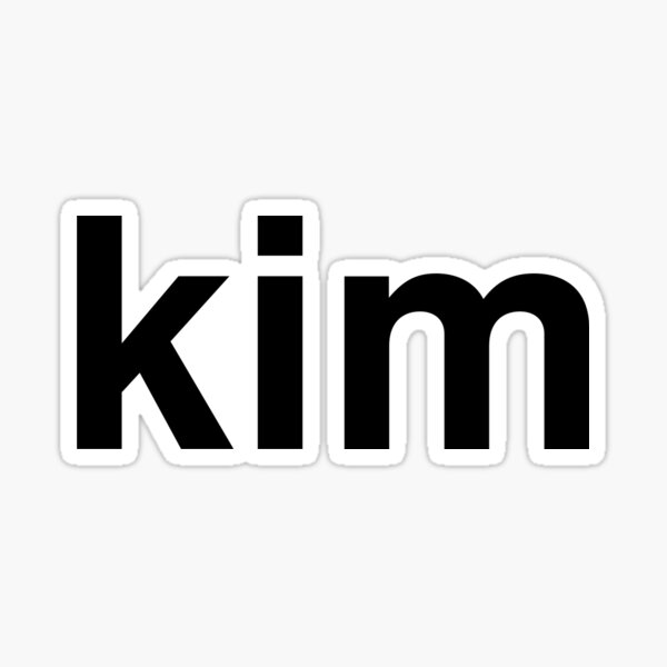 "kim" Sticker by ninov94 | Redbubble