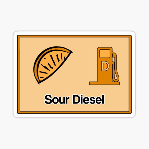 "Sour Diesel Design " Sticker by tychilcote | Redbubble
