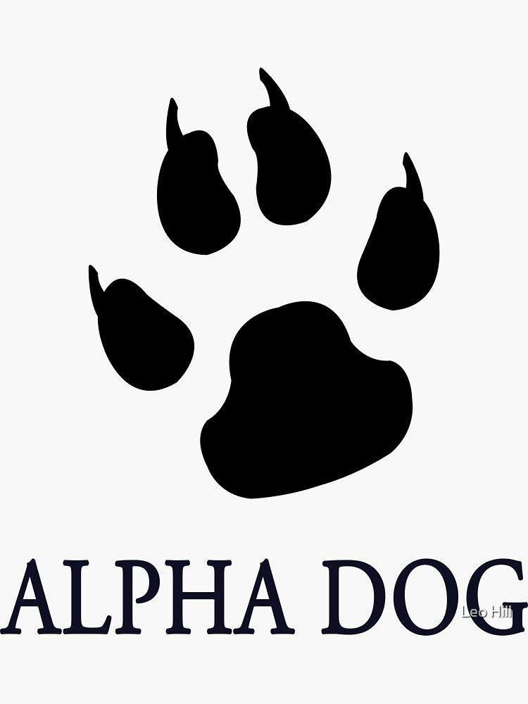 "Alpha Dog paw print - black" Sticker for Sale by TenThirty | Redbubble