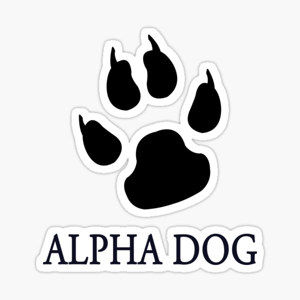 "Alpha Dog paw print - black" Sticker for Sale by TenThirty | Redbubble