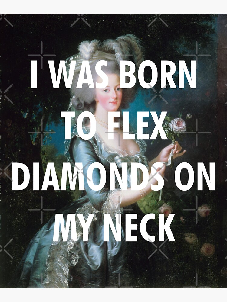 "MARIE ANTOINETTE I WAS BORN TO FLEX" Sticker by Barbzzm | Redbubble