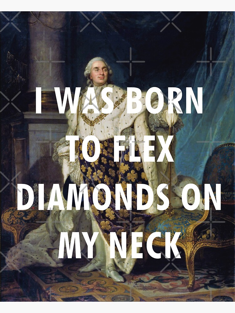 "LOUIS XVI BORN TO FLEX " Sticker for Sale by Barbzzm | Redbubble