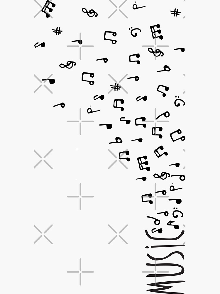 "Music" Sticker for Sale by TPdesigns | Redbubble