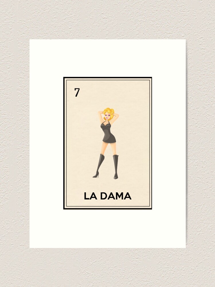 "La Dama Mexican Loteria Bingo Card" Art Print by casadeloteria | Redbubble
