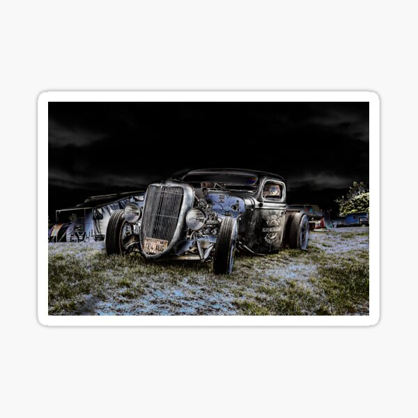 "Rat rod " Sticker by yampy | Redbubble