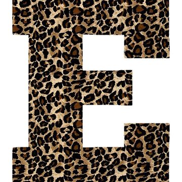 "leopard letter - E" Sticker for Sale by okieoutfitters | Redbubble
