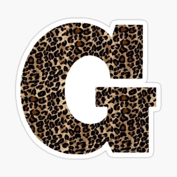 "leopard letter - G" Sticker by okieoutfitters | Redbubble