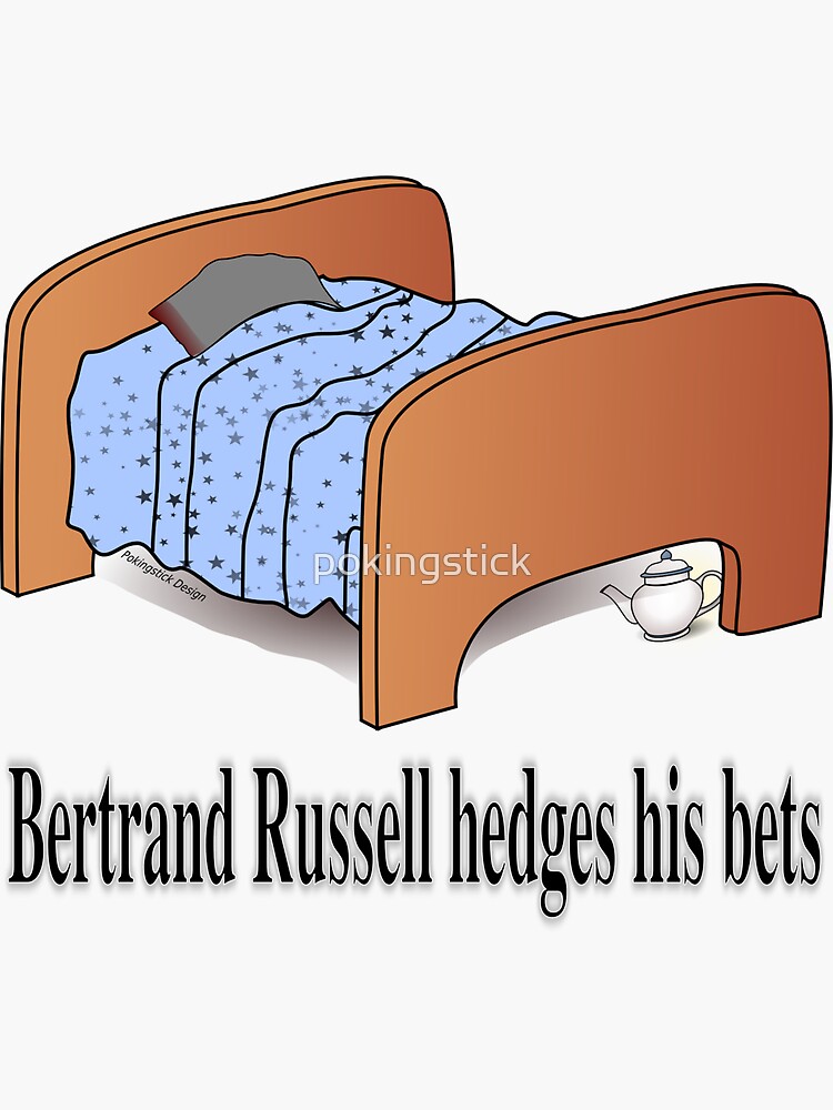 "Bertrand Russell hedges his bets" Sticker for Sale by pokingstick ...