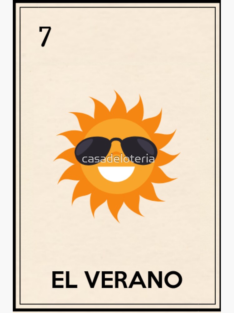 Pegatina «Loteria de Bingo de Loteria El Verano Verano Mexicano» de ...