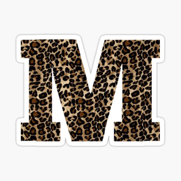 "leopard letter - M" Sticker for Sale by okieoutfitters | Redbubble