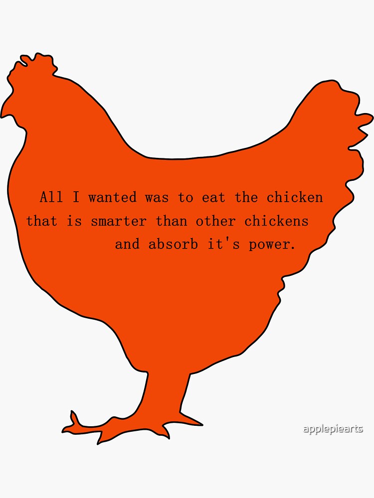 "OITNB - Chicken" Sticker by applepiearts | Redbubble