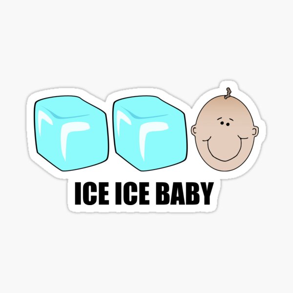 "Ice Ice Baby" Sticker by DolceandBanana | Redbubble