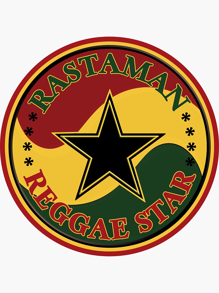 "Rastaman Reggae Star" Sticker by maliderkel | Redbubble