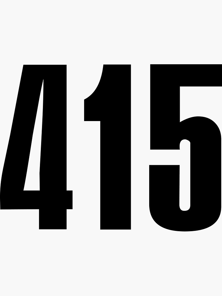 "415 San Francisco | Phone Area Code Shirts Stickers" Sticker for Sale ...
