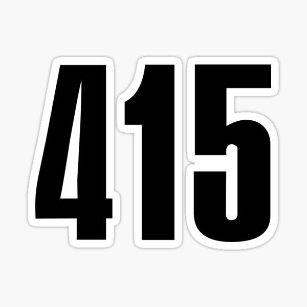 "415 San Francisco | Phone Area Code Shirts Stickers" Sticker for Sale ...