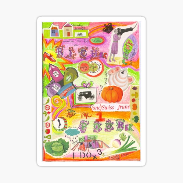 "For richer and for poorer" Sticker by MissBehaving | Redbubble