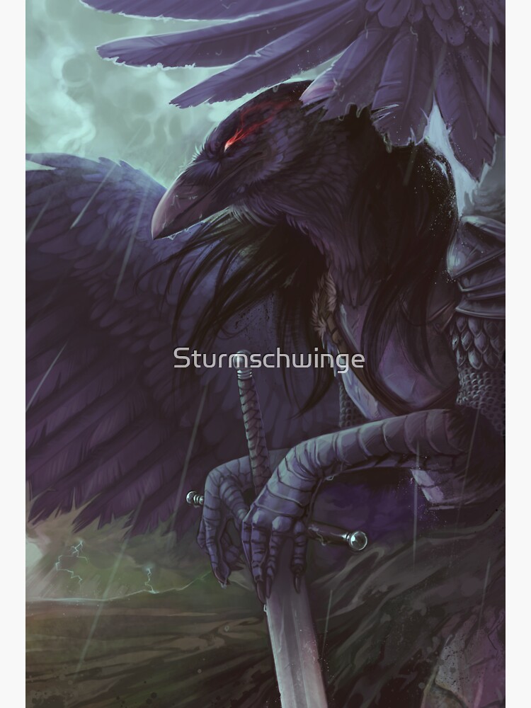 "Morrigane" Sticker for Sale by Sturmschwinge | Redbubble