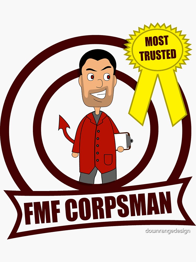 "Devil Doc" Sticker for Sale by downrangedesign | Redbubble