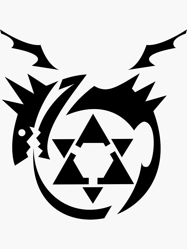 "Black Homunculus Symbol Fullmetal Alchemist" Sticker for Sale by ...