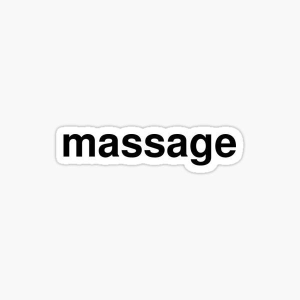 "massage" Sticker for Sale by ninov94 | Redbubble