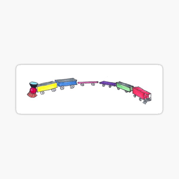 "Toy Train" Sticker for Sale by designingjudy | Redbubble