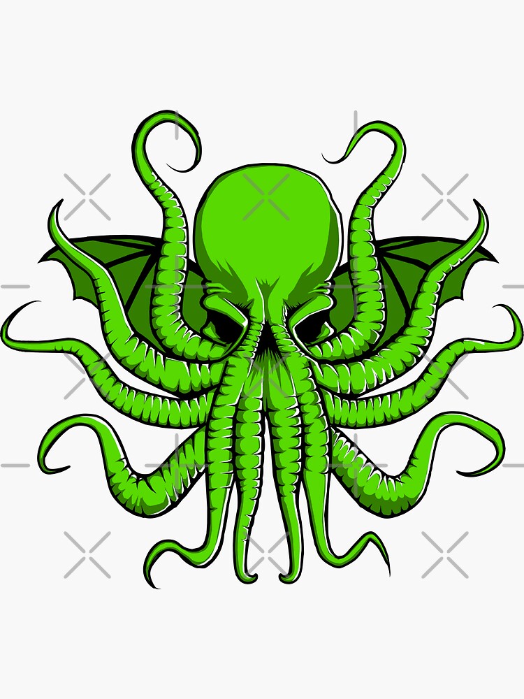 "Mad God Cthulhu" Sticker for Sale by GrizzlyGaz | Redbubble