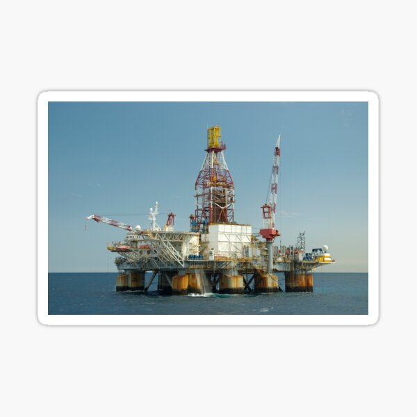 "Ocean oil rig" Sticker for Sale by Bradmartin321 | Redbubble