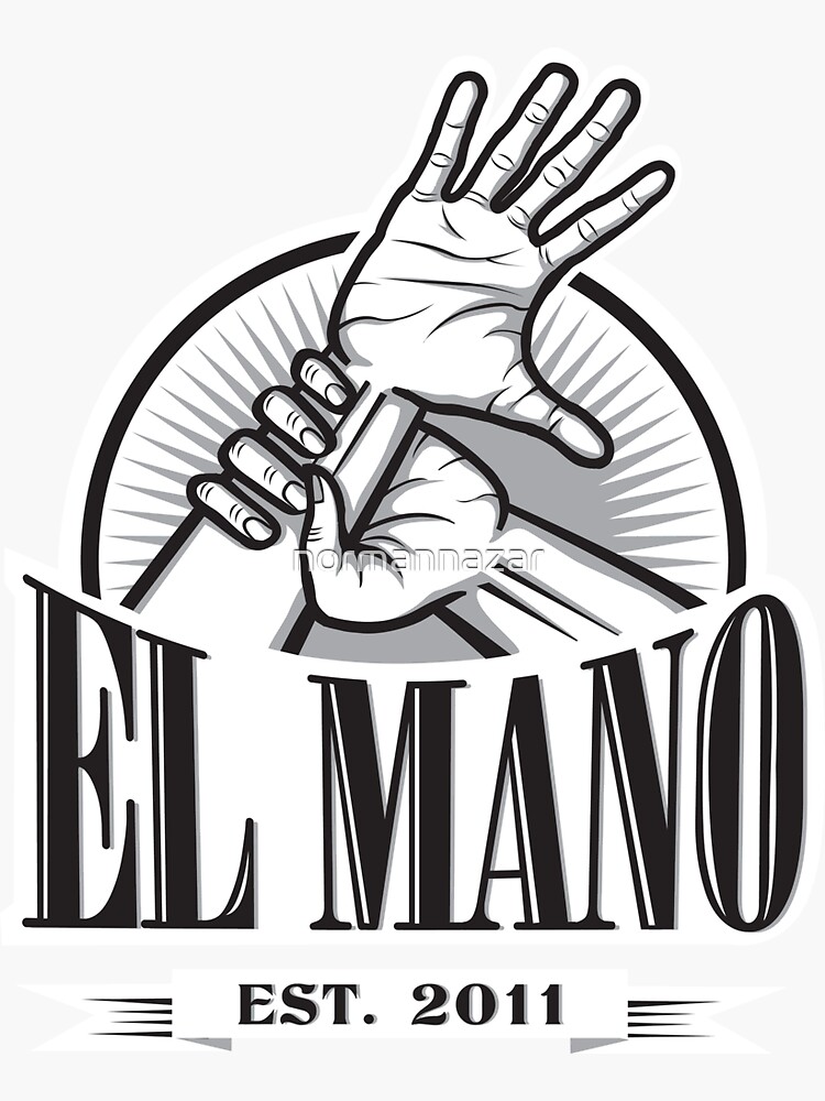 "El Mano" Sticker by normannazar | Redbubble