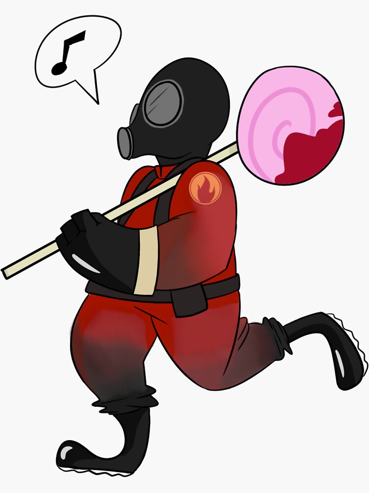 "Pyro" Sticker for Sale by Zombietoasts | Redbubble