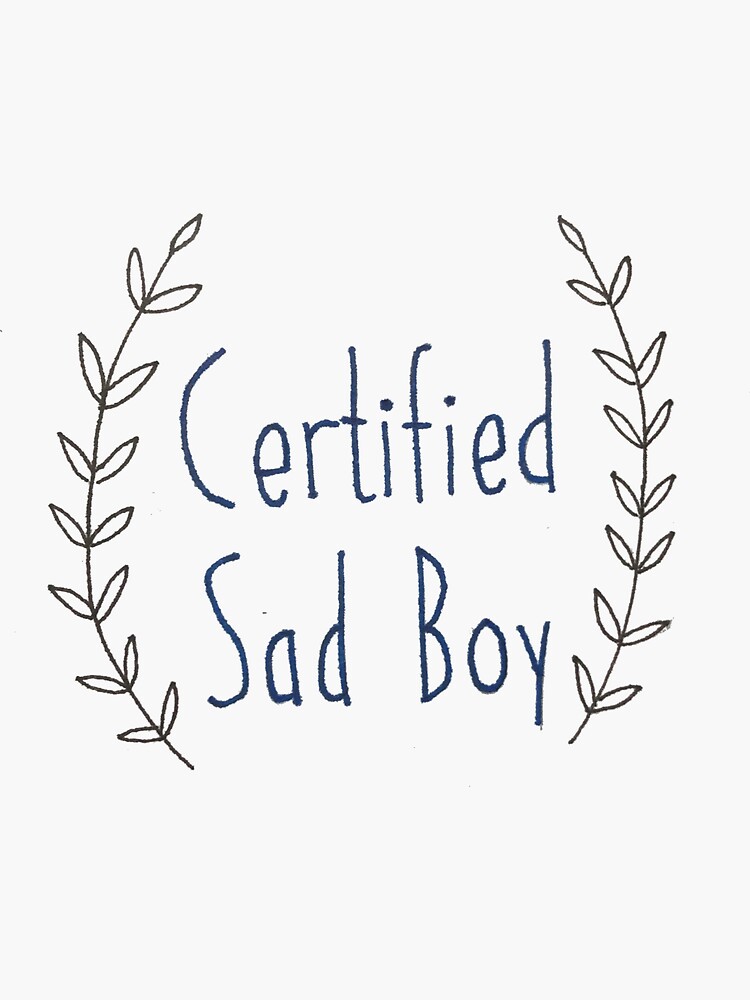 "Certified Sad Boy" Sticker by natb915 | Redbubble