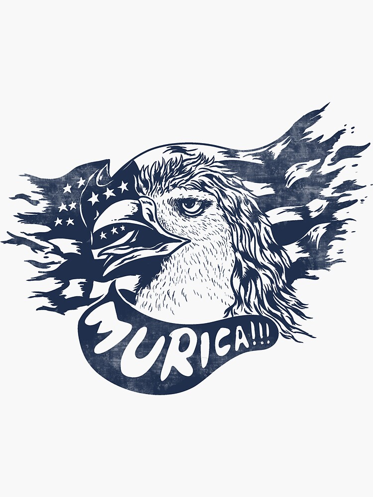 "murica" Sticker for Sale by motymotymoty | Redbubble