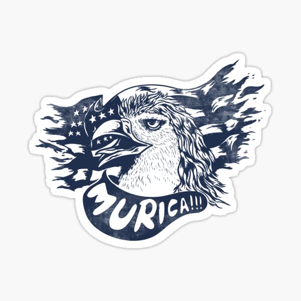 "murica" Sticker for Sale by motymotymoty | Redbubble