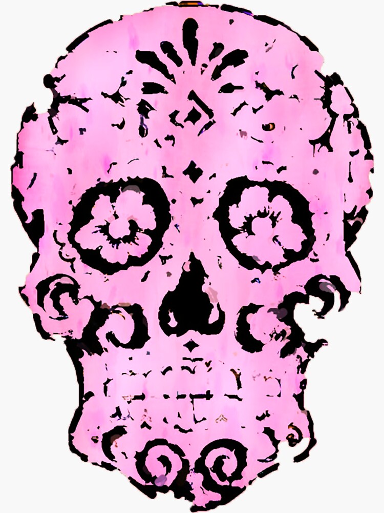 "Pink Skull" Sticker for Sale by ashb0805 | Redbubble