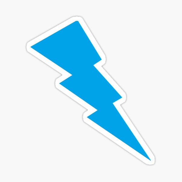 "blue lighting bolt" Sticker by Simpleguy4 | Redbubble
