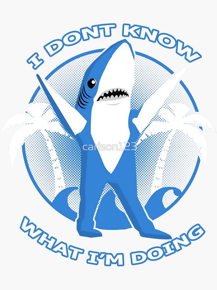 "left dancing shark" Sticker for Sale by carlson123 | Redbubble