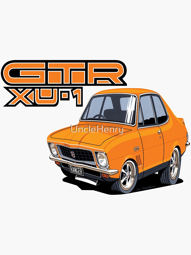 "Holden LJ XU1 GTR Torana, Ranger car toon" Sticker by UncleHenry ...