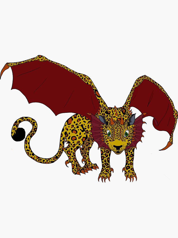 "Leopard Dragon " Sticker for Sale by farflungdreams | Redbubble