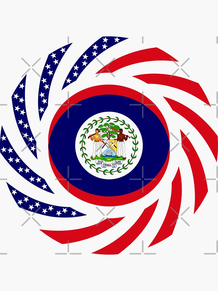 "Belizean American Multinational Patriot Flag Series" Sticker for Sale ...
