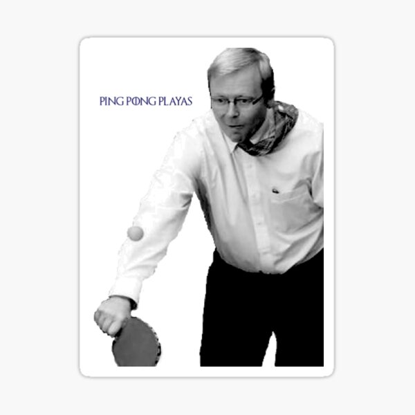 "Kevin Rudd " Sticker for Sale by DNASurfboards | Redbubble