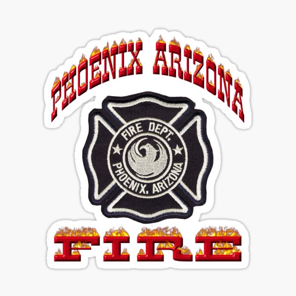 "Phoenix Fire Department" Sticker for Sale by lawrencebaird | Redbubble