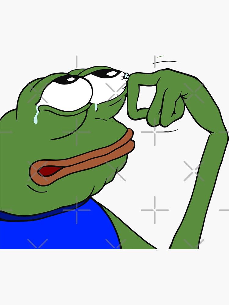 "Cry Pepe" Sticker for Sale by nomeremortal | Redbubble