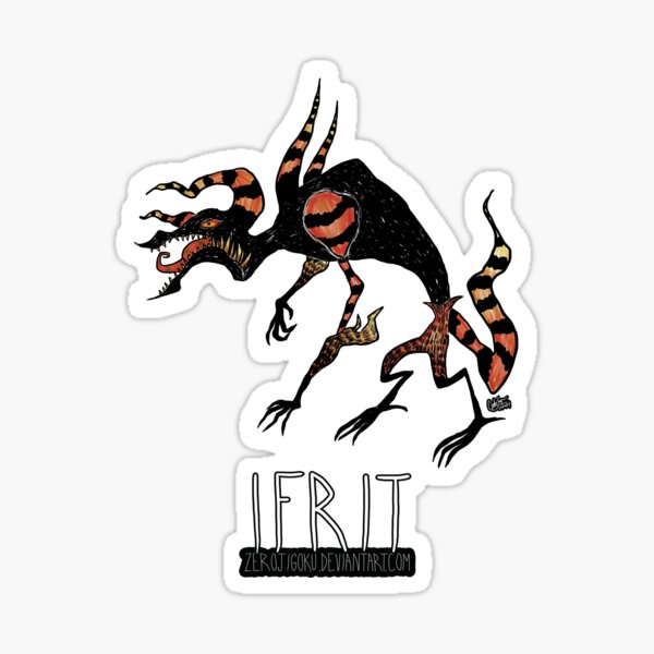 "Tim Burton Ifrit" Sticker by zerojigoku | Redbubble