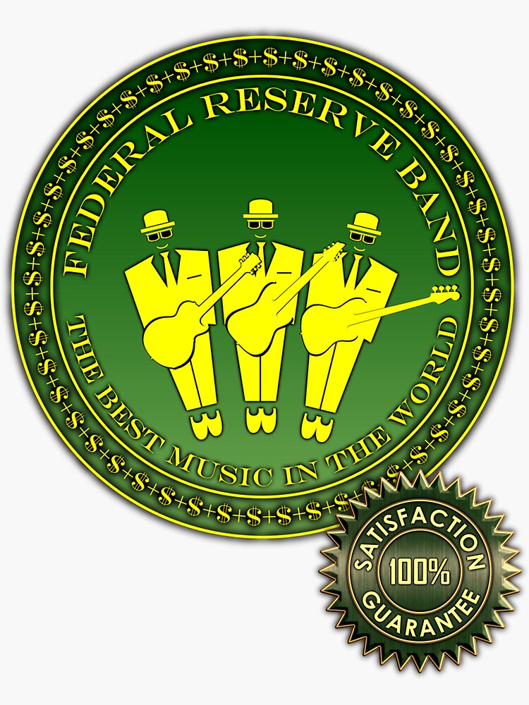 "Federal Reserve Band" Sticker by maliderkel | Redbubble