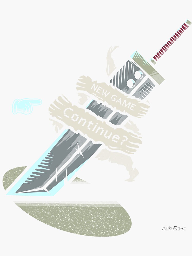 "Continue" Sticker for Sale by AutoSave | Redbubble