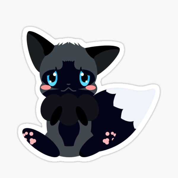 "Cute Little Silver Fox" Sticker for Sale by Kirion | Redbubble