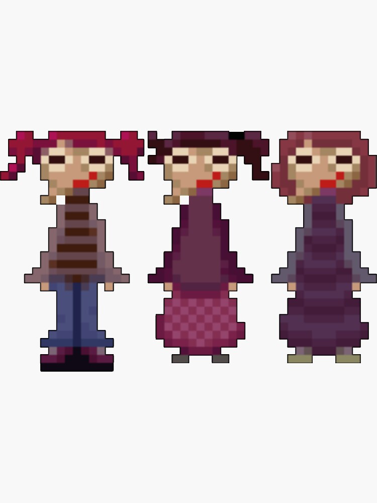 "Yume Nikki Toriningen Sisters" Sticker by monokosisters | Redbubble
