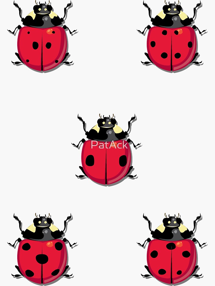 "Lady Beetles" Sticker for Sale by PatAck | Redbubble