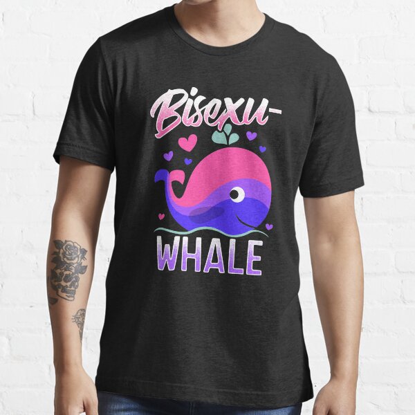Bisexuwhale Funny Bisexual Pride Illustration T Shirt For Sale By
