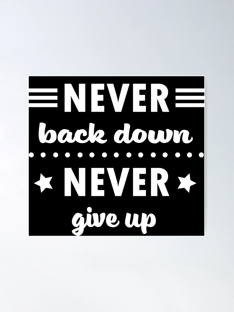 Never Back Down Poster